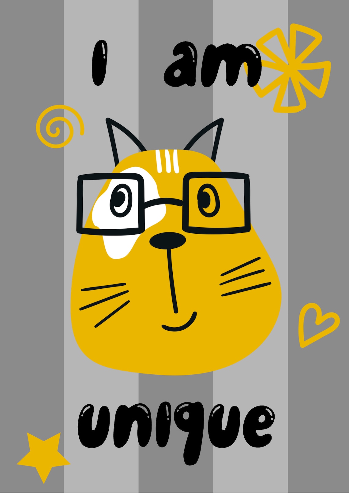 Kids Affirmations Digital Print, I AM UNIQUE, Affirmations for Kids ...