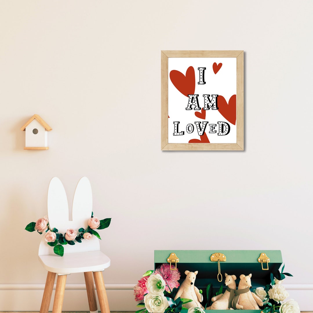 Kids Affirmations Digital Print, I AM LOVED, Affirmations for Kids ...