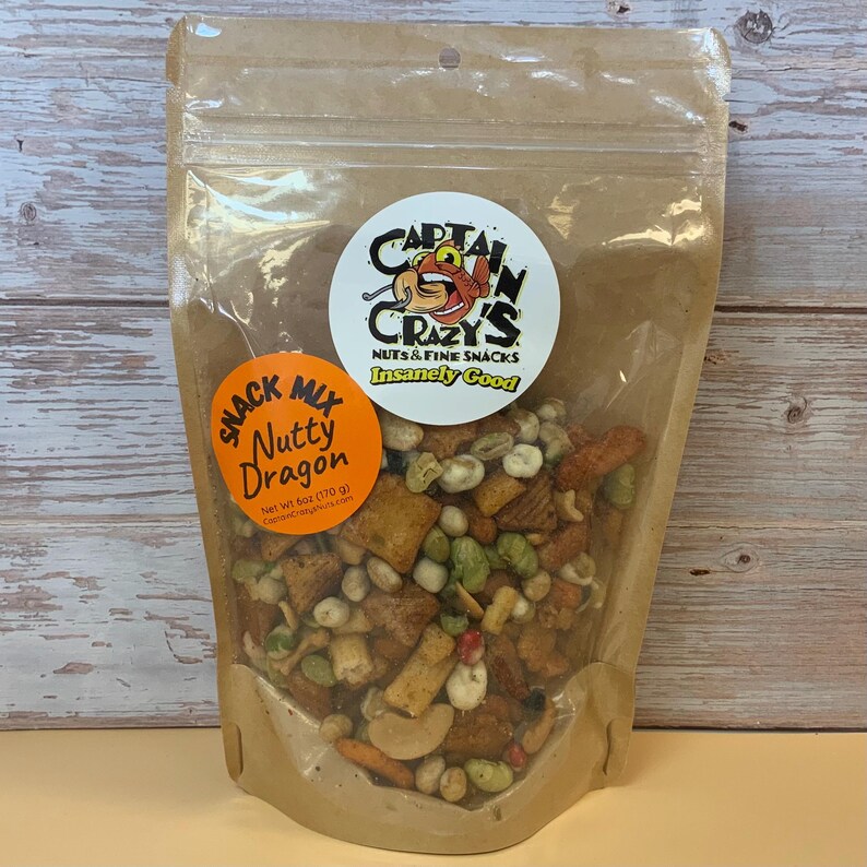 NUTTY DRAGON Asian Inspired Snack Mix, Cashews, Edamame, Wasabi Peas ...