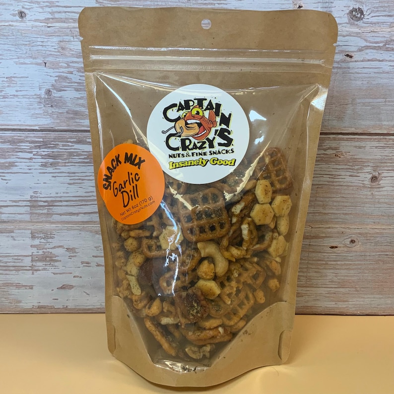 Garlic Dill Nutty Snack Mix: Gourmet Pecans & Pretzels - Etsy