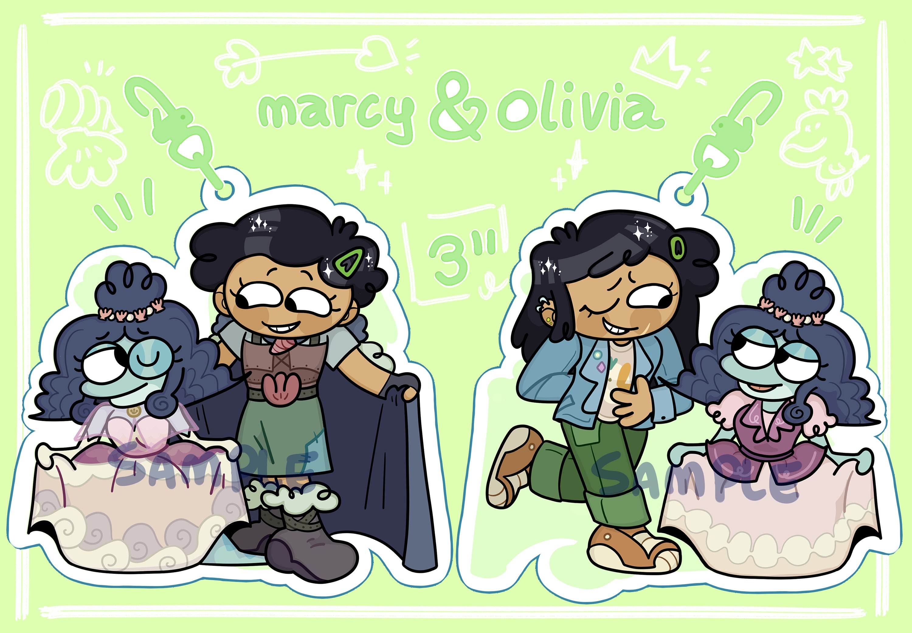 PRE ORDER Amphibia Calamity Trio Keychains - Etsy