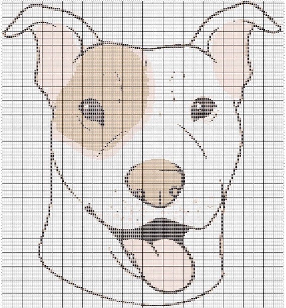 Pitbull Puppy Crochet Graphgan Pattern | Etsy