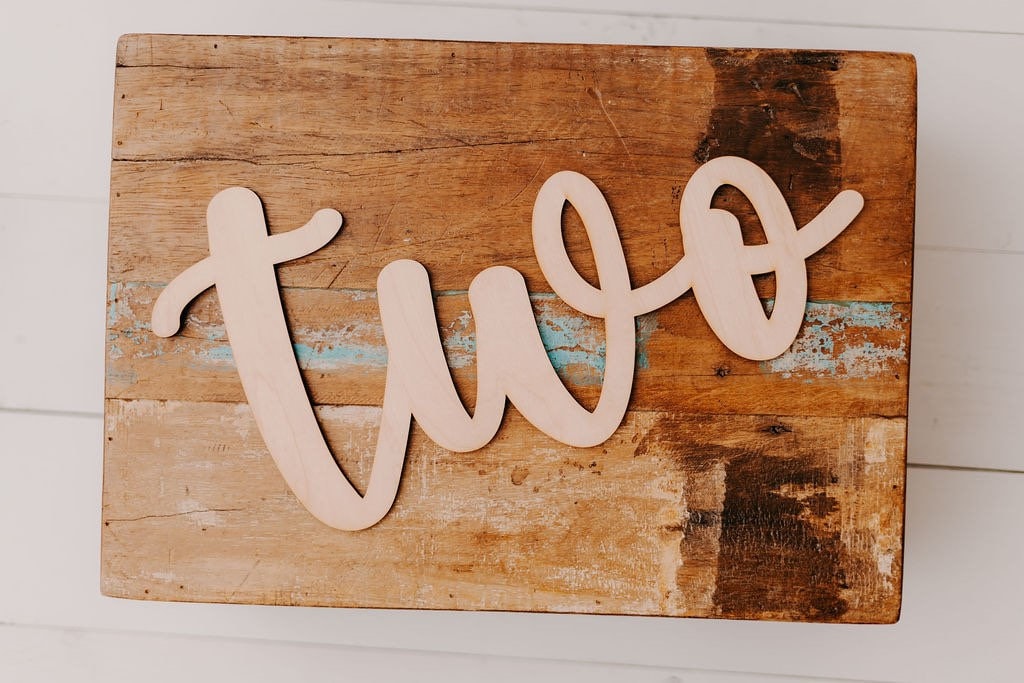 2nd Birthday Sign, Two White Sign, Second Birthday Photo Prop, 2nd ...