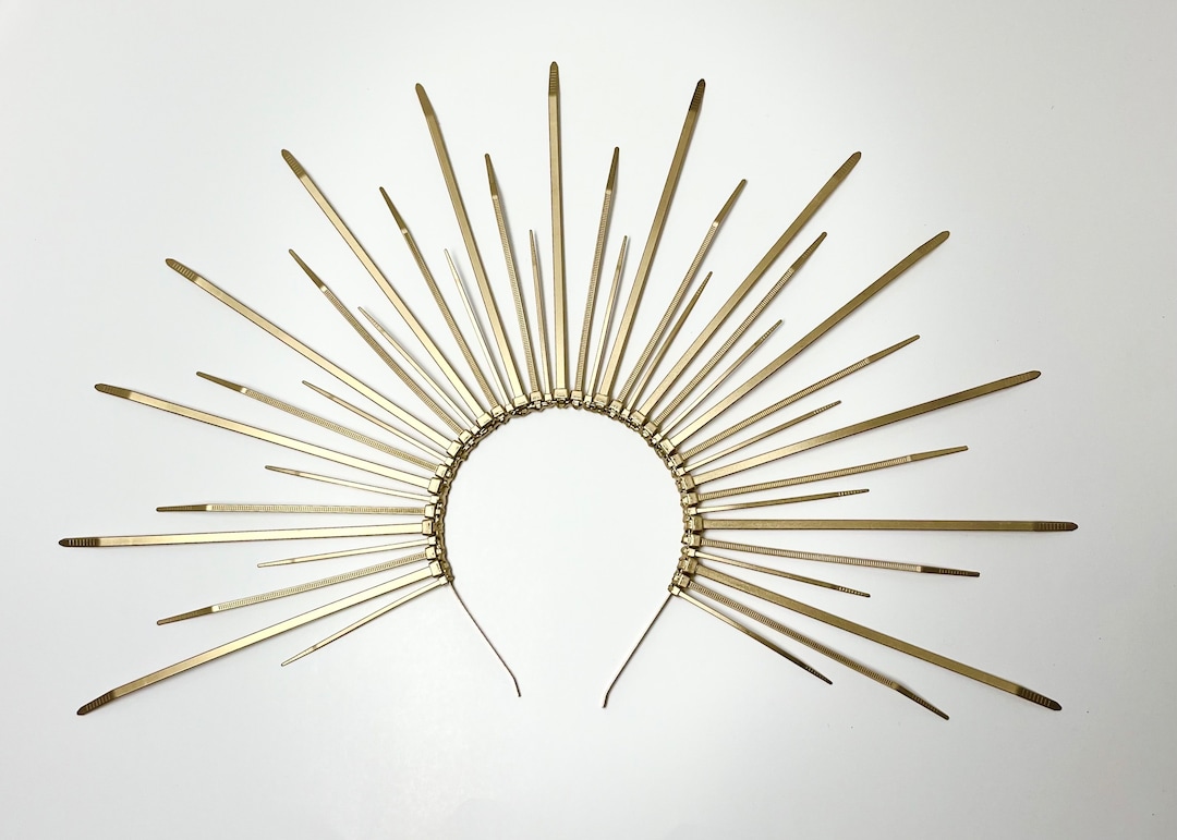 Spike Crown Dia De Los Muertos Crown Gold Halo Crown - Etsy