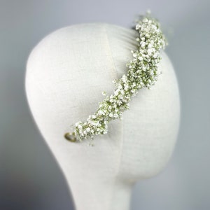 Dried Baby's Breath Floral Crown, Babies Breath Crown, Maternity Floral ...