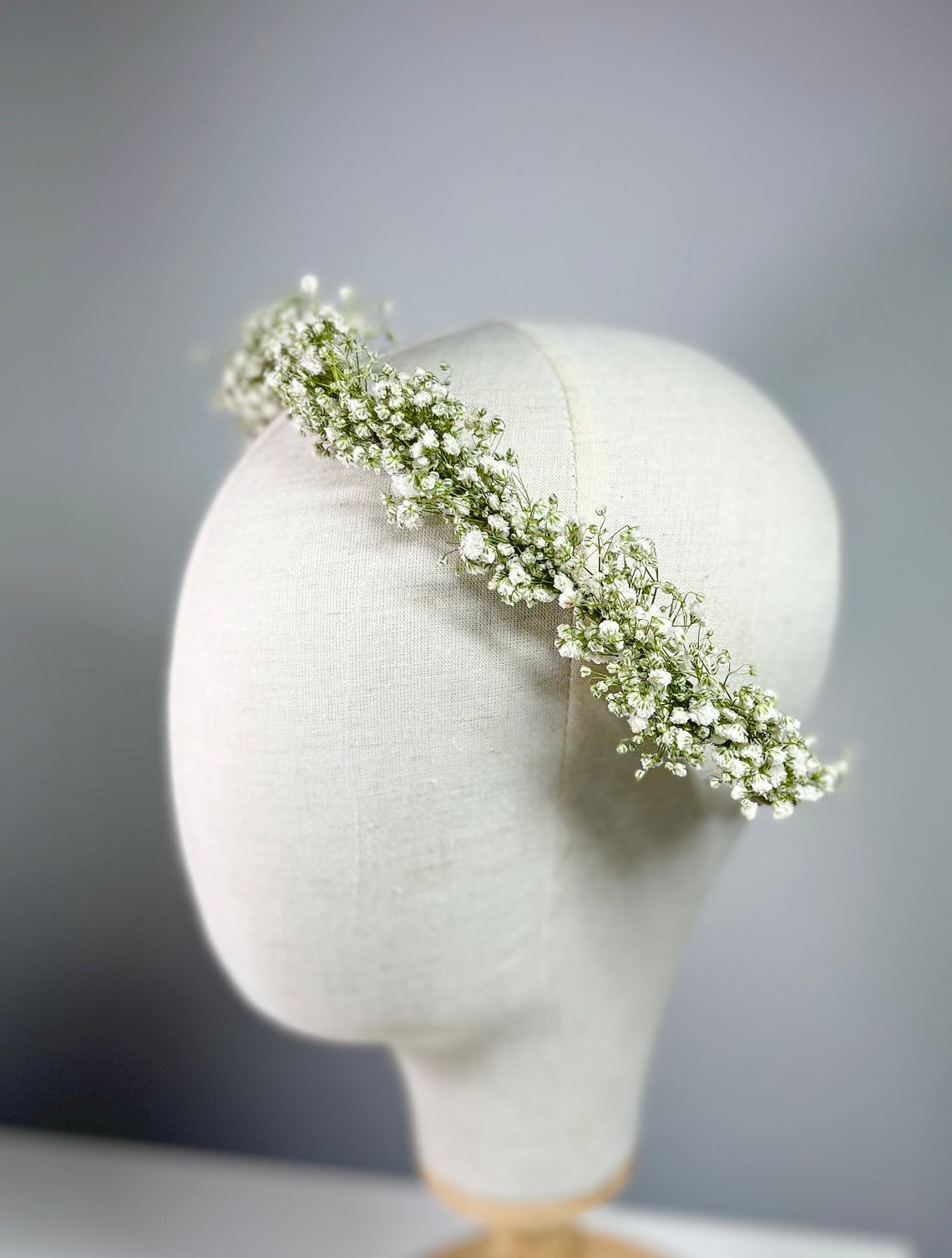 Dried Baby's Breath Floral Crown, Babies Breath Crown, Maternity Floral ...