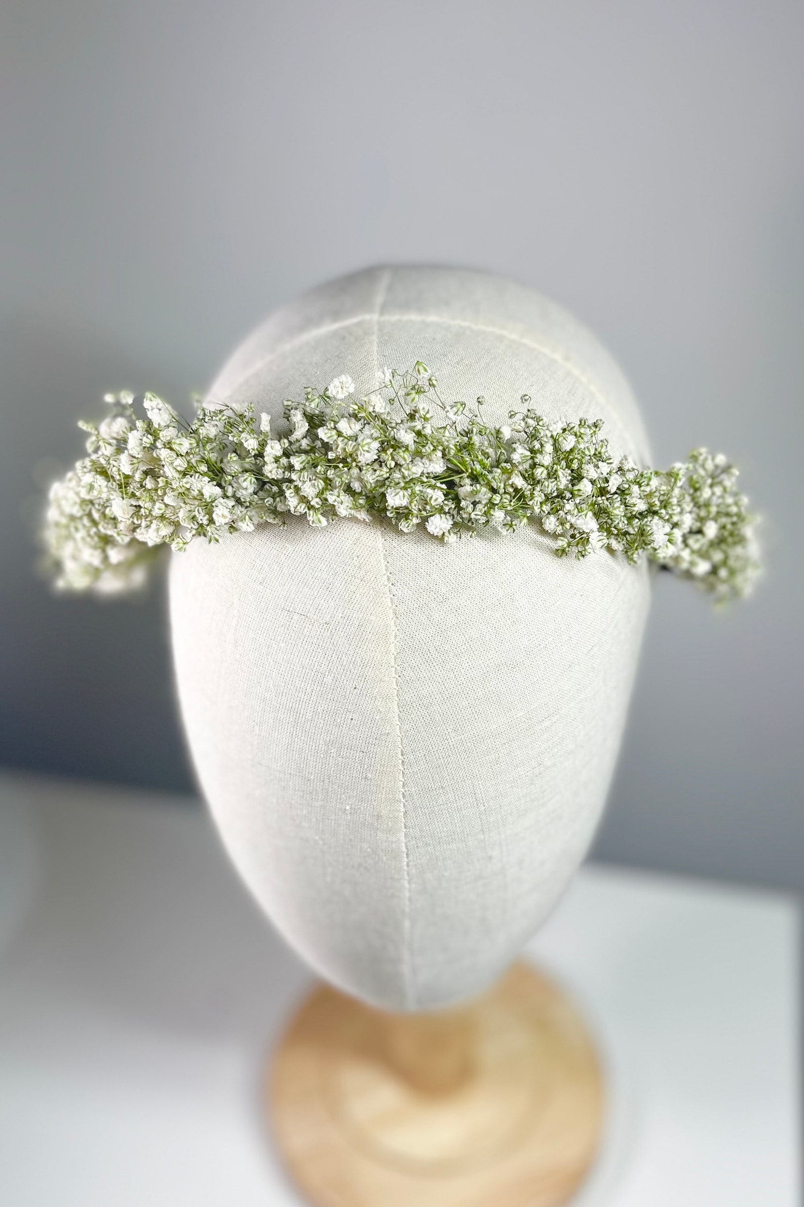Dried Baby's Breath Floral Crown, Babies Breath Crown, Maternity Floral ...