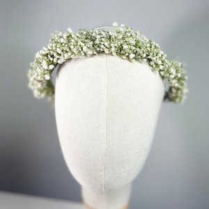 Dried Baby's Breath Floral Crown, Babies Breath Crown, Maternity Floral ...