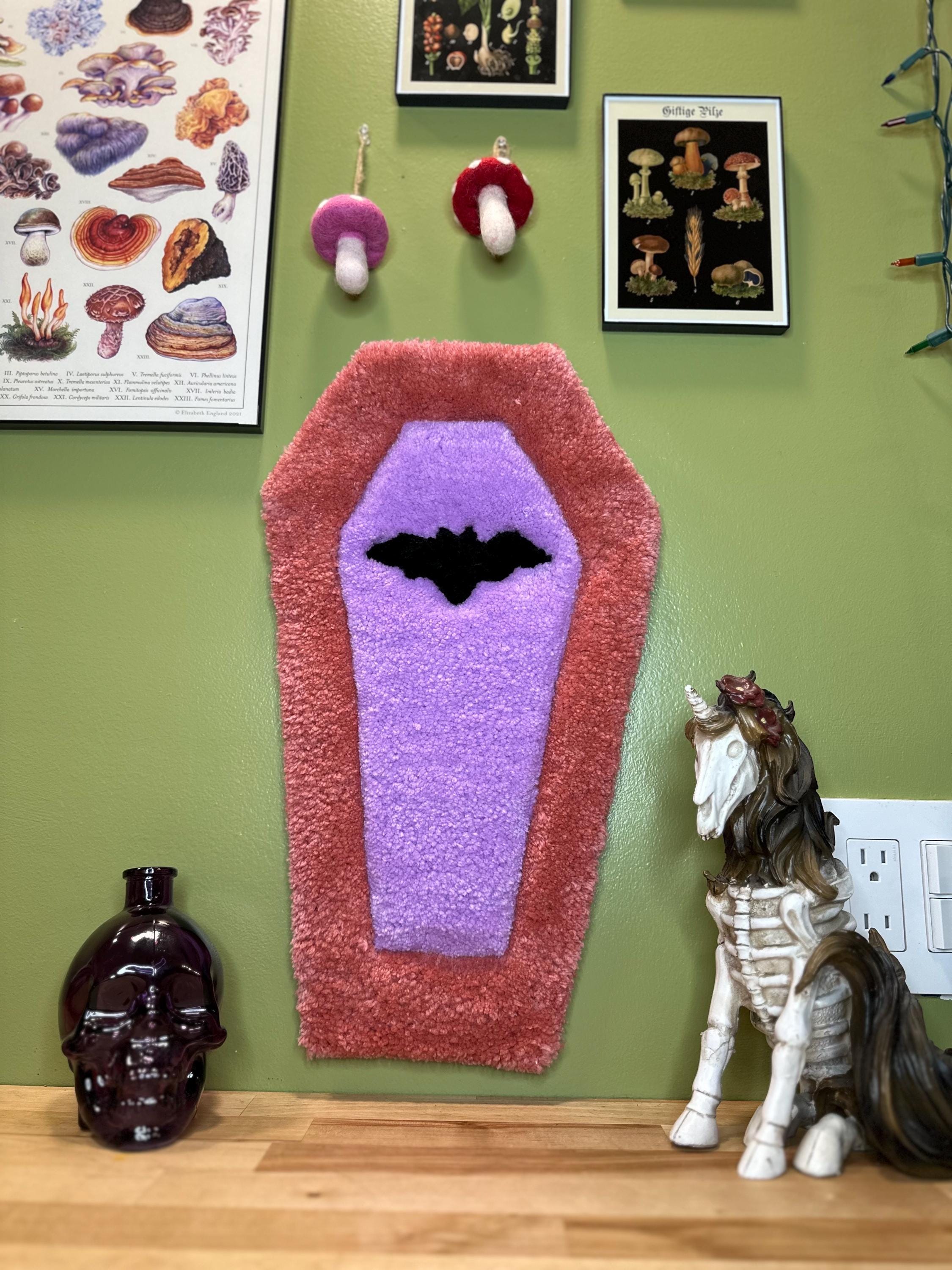 Pastel Goth Vampire Coffin Tufted Art - Etsy