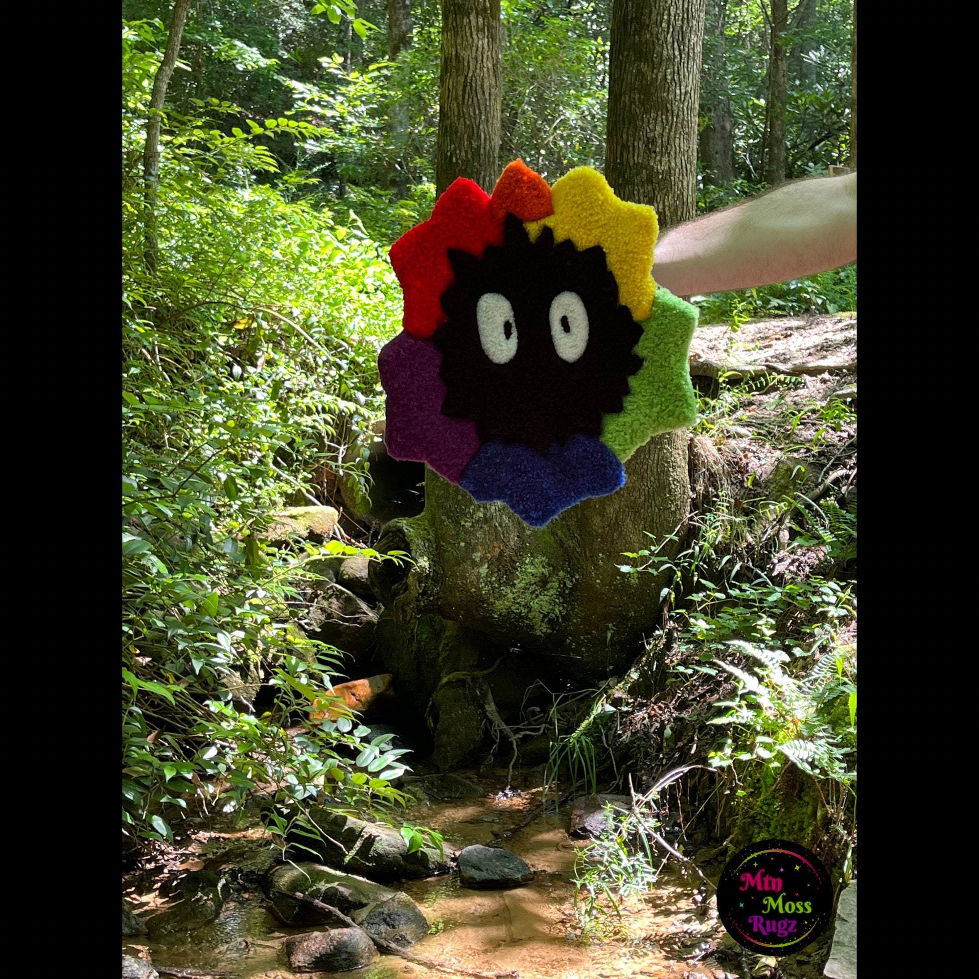 Rainbow Soot Sprite 14 Inch Tall Tufted Wall Decor - Etsy