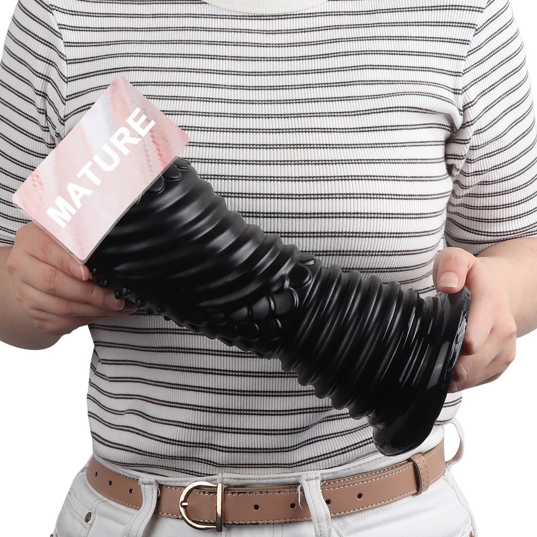 Huge Anal Dildo Heavy Knotted Dildo Butt Plug Thick Large Dildo Black ...
