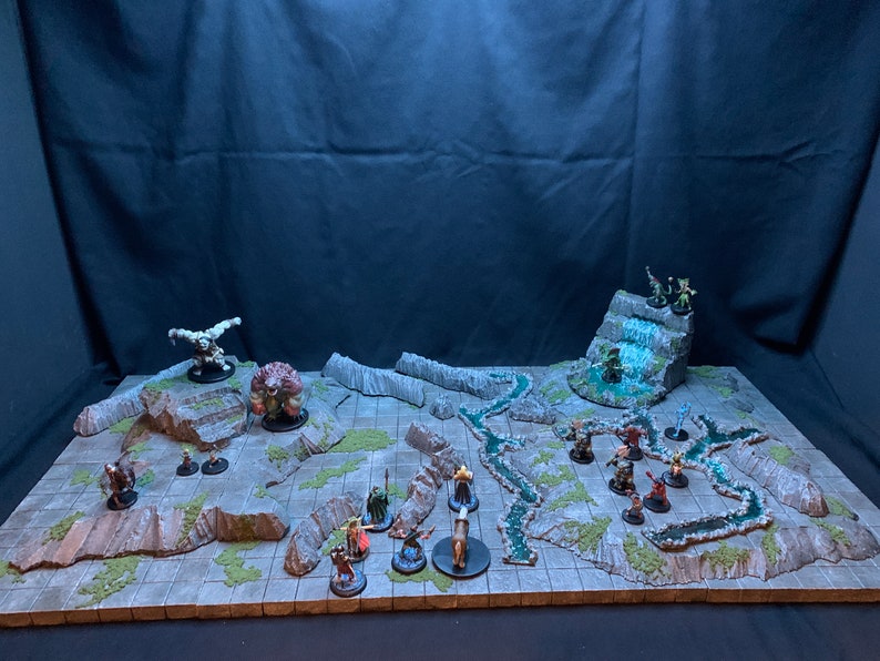 Rocky Mountain Terrain Set D&d/dnd/pathfinder/wargames Tabletop Terrain ...