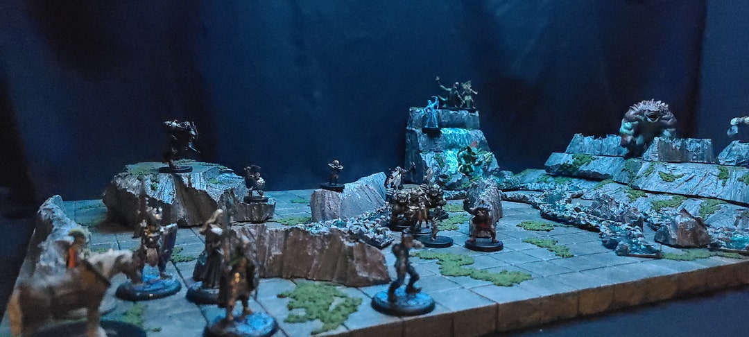 Rocky Mountain Terrain Set D&d/dnd/pathfinder/wargames Tabletop Terrain ...