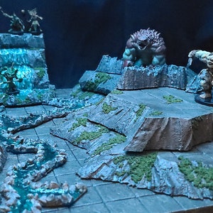 Rocky Mountain Terrain Set D&d/dnd/pathfinder/wargames Tabletop Terrain ...