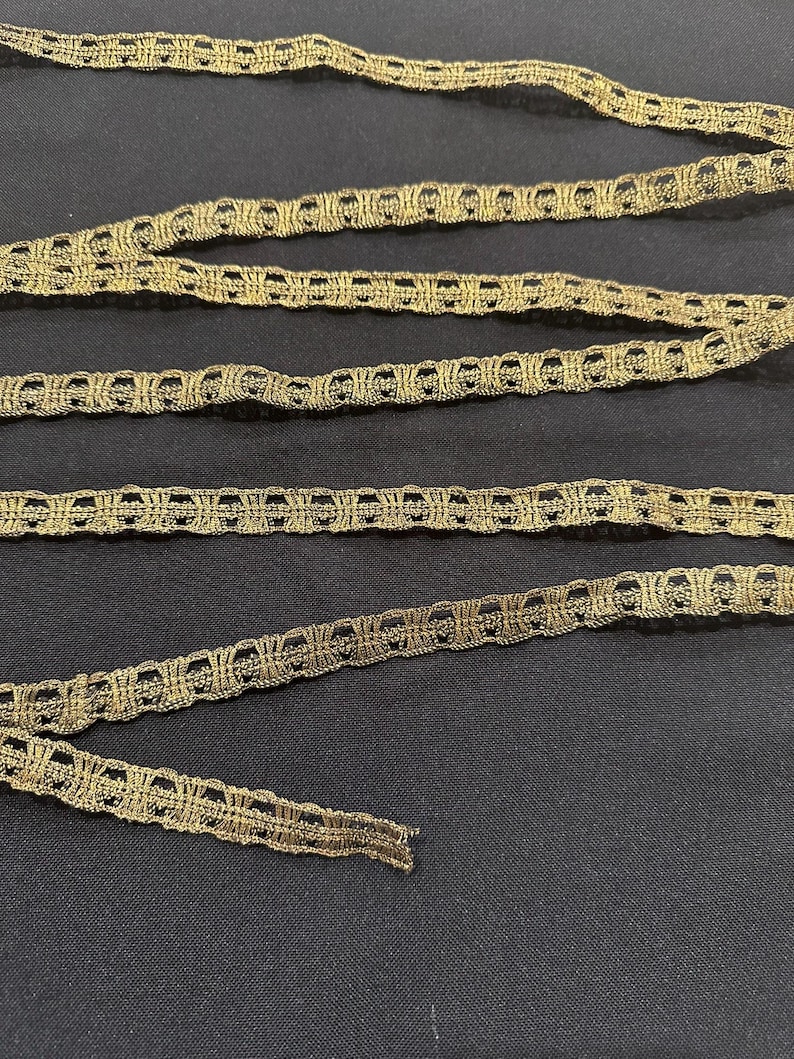 2.5 Yards Antique Bronze Gold Metallic Trim Brocade Braid Lace - Etsy