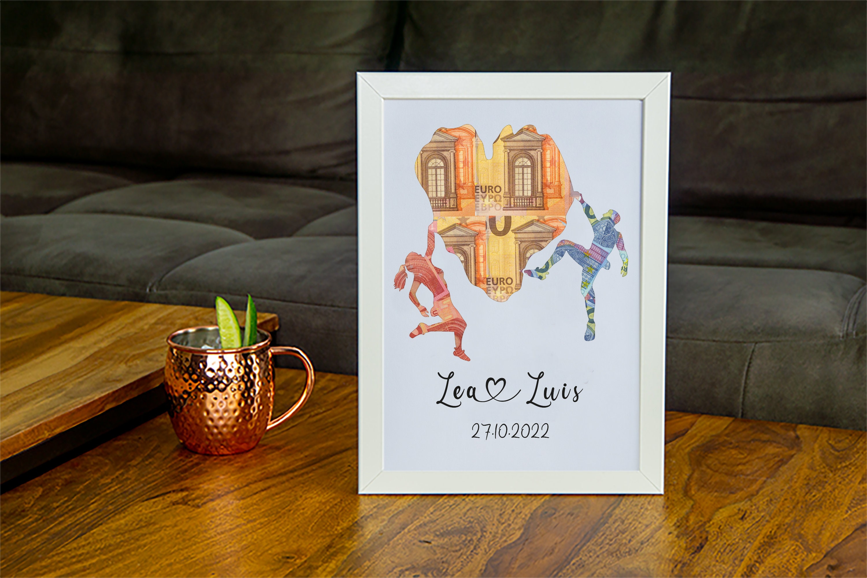 Personalized Money Gift Climber Boulder Couple, Congratulations Card ...