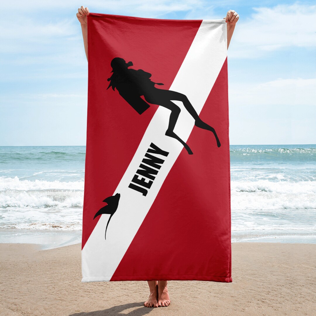 Personalized Gifts for Divers Women - Beach Towel, Loving Gift Idea for ...
