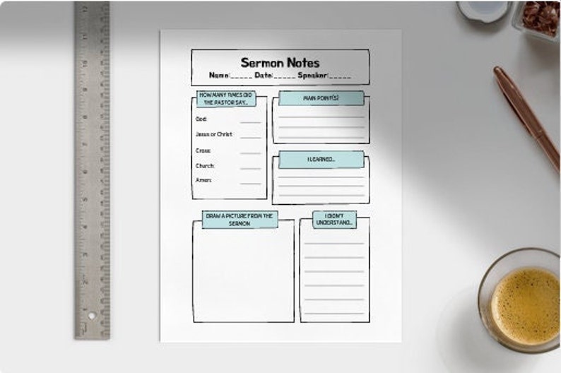 Kids Sermon Note-taking Guide - Etsy