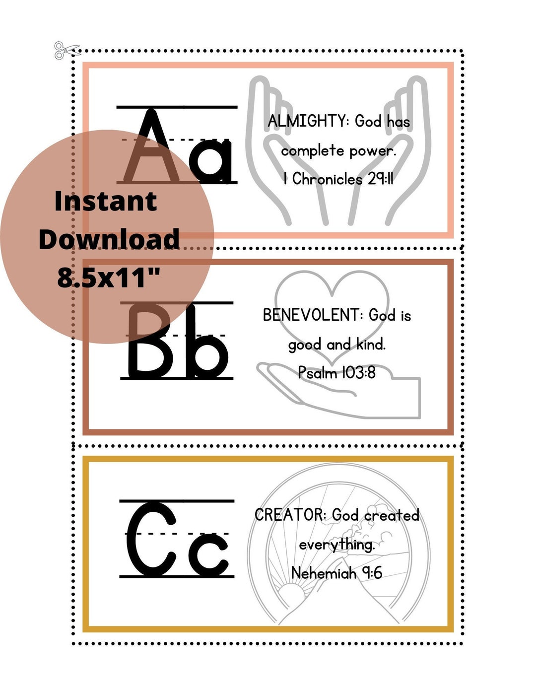 God's Alphabetical Attributes (Download Now) - Etsy