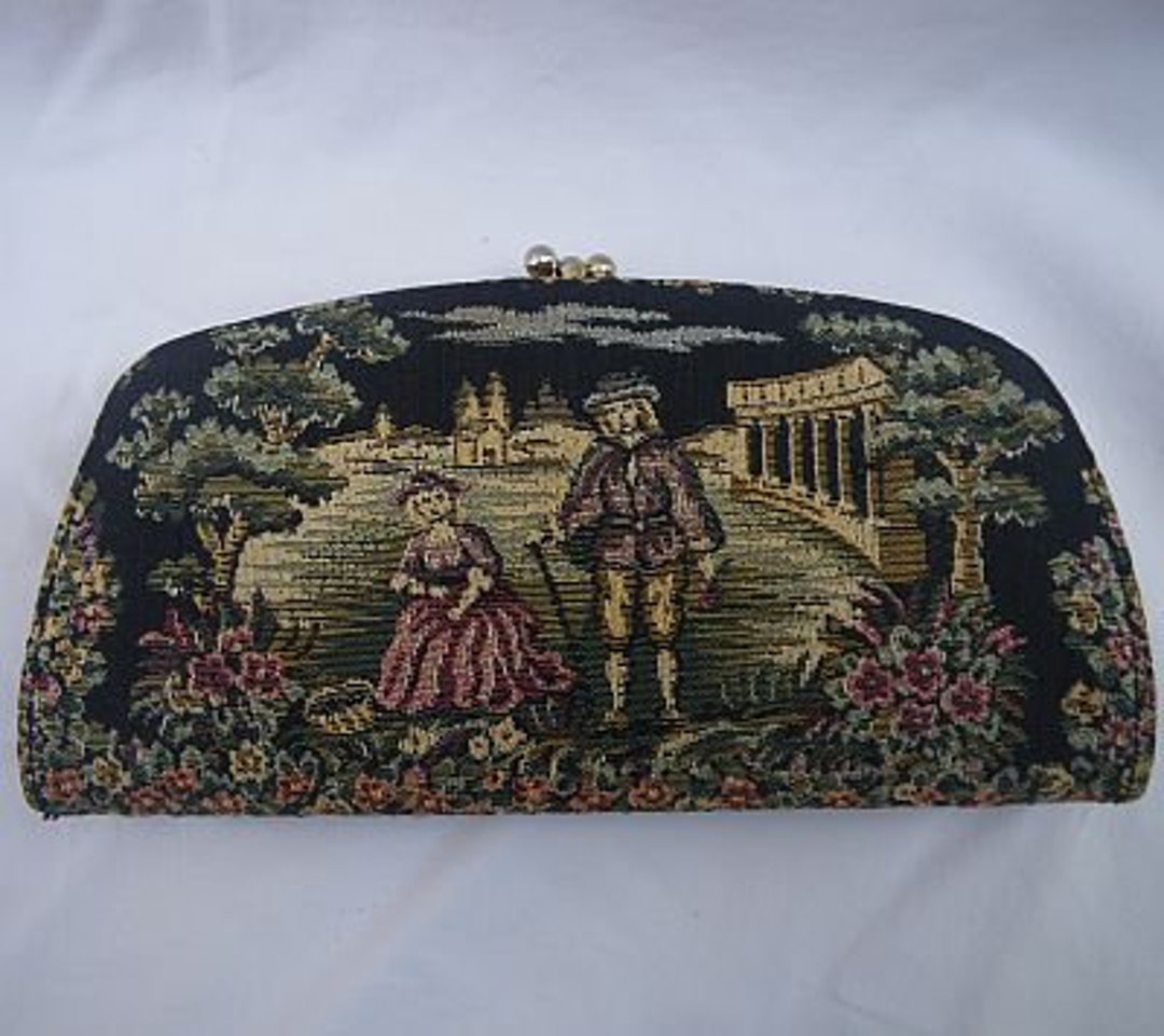 Vintage Baronet Victorian Scene Tapestry Women's Multi-pocket Wallet ...