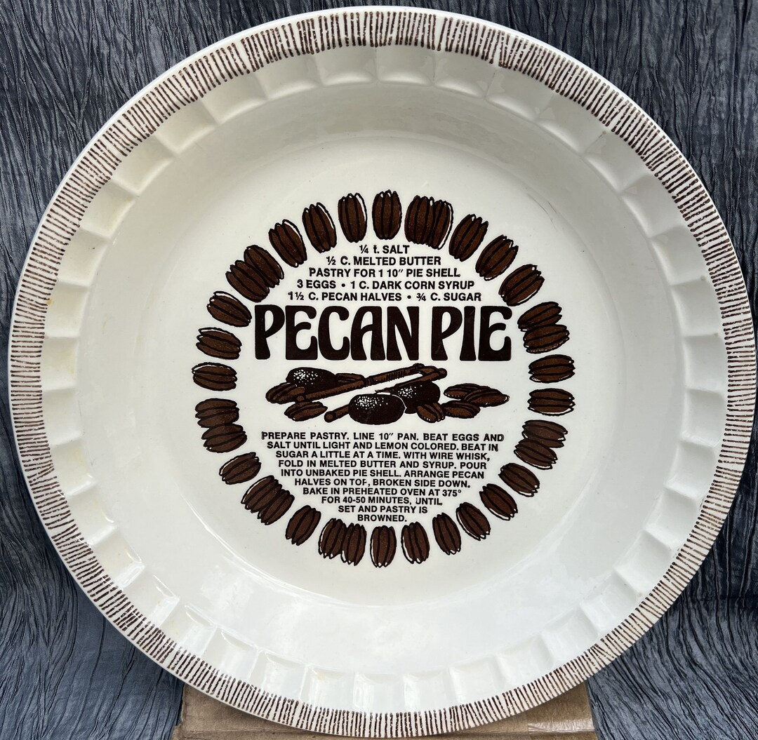 Vtg 1983 Royal China 11 Inch Recipe Pie Plate Dish Pecan Pie USA - Etsy