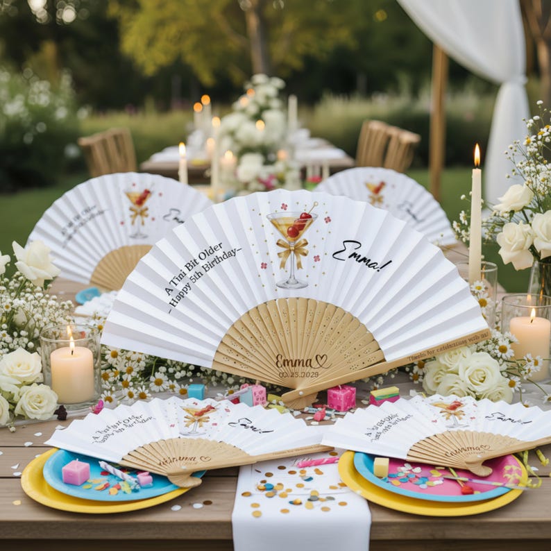 Custom Sandalwood Folding Hand Fan – Birthday Keepsake - Etsy