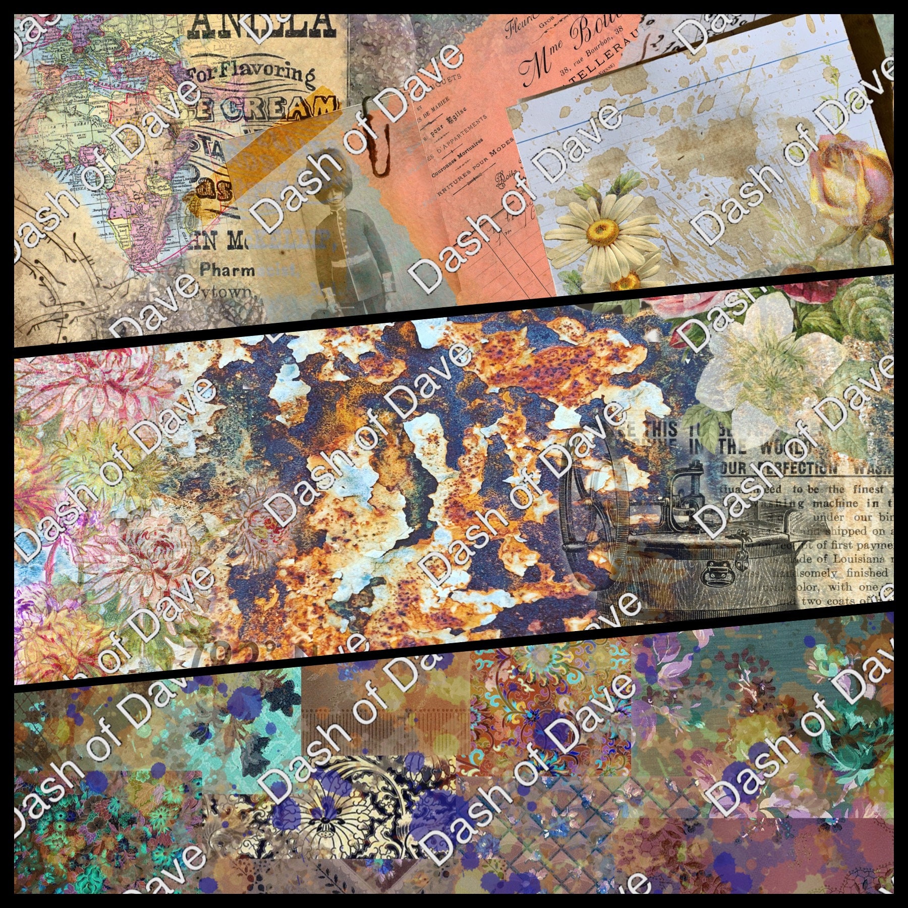 Ensemble Digikit Digital Papers Junk Journal Printable Pages - Etsy