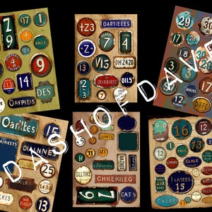Enamel Signs Numbers Rusted Metal Metallic Patina Junk - Etsy