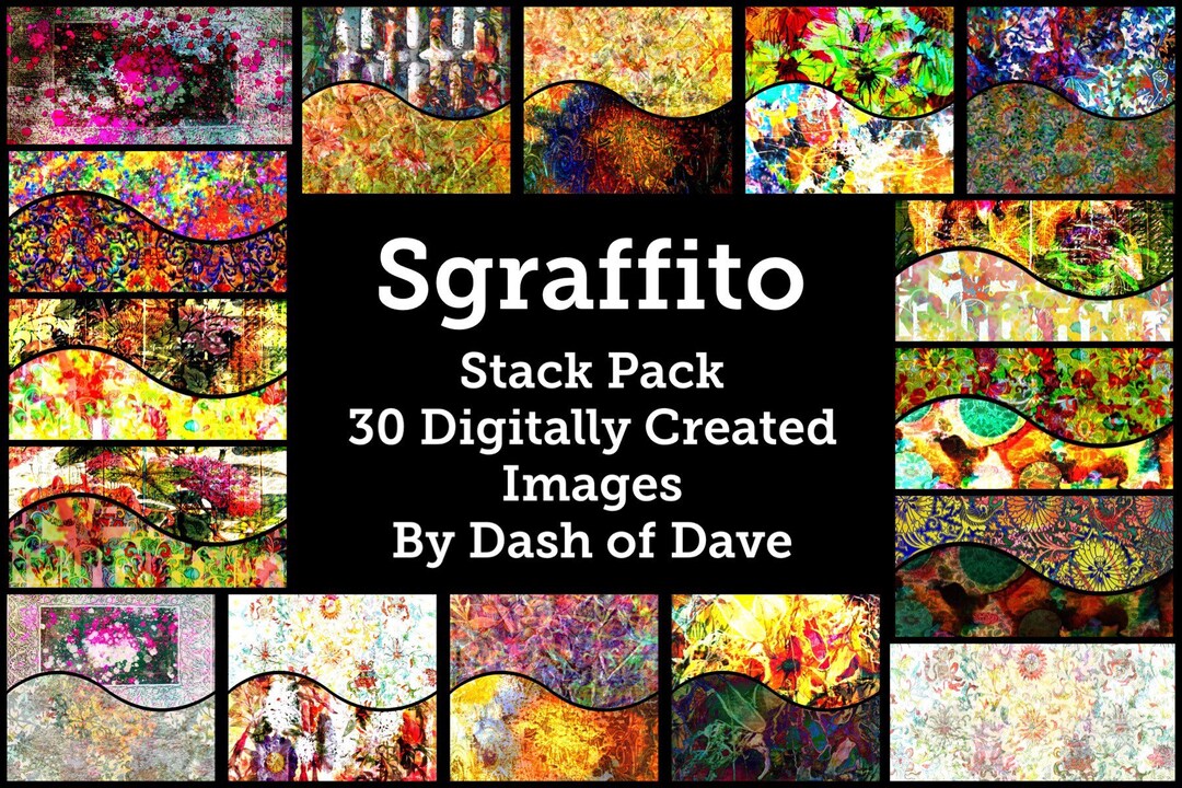 Sgraffito Digikit, Digital Papers, Junk Journal Printable Pages ...