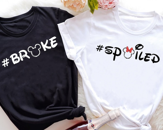 Broke and Spoiled Shirts, Couple Shirt, Funny Shirt, Anniversary Shirts ...