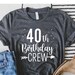 40th Birthday Crew Shirt, 40th Birthday Crew Shirt for Woman, Birthday ...