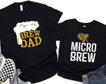 Brew Dad & Micro Brew Men's T-shirt and Infant Bodysuit Dad and Baby ...