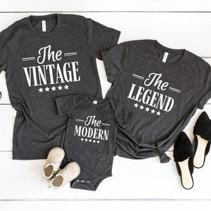 Three Generations Family T-shirt, Father and Son Matching Shirts,the ...