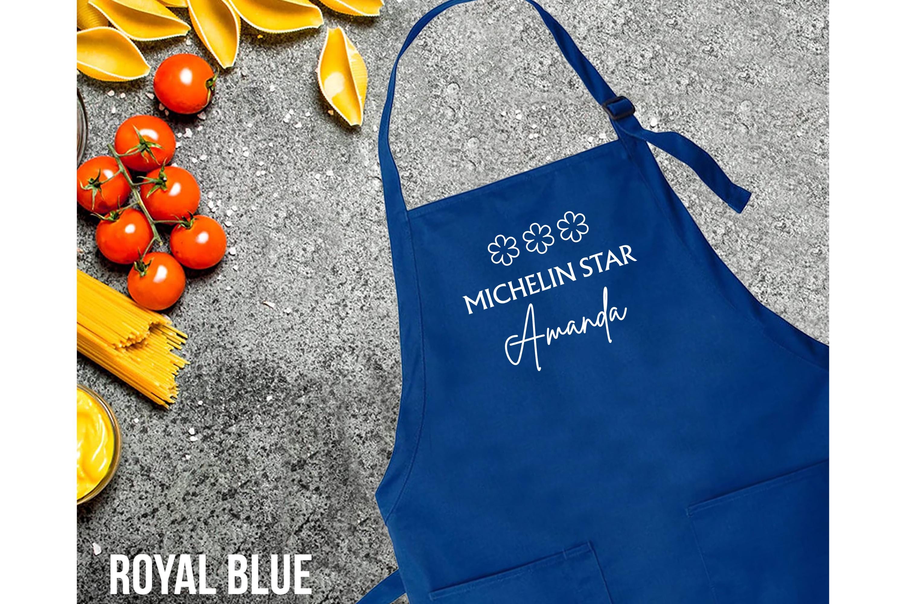 Custom Michelin Star Apron, Printed Kitchen Apron for Women & Men, Home ...