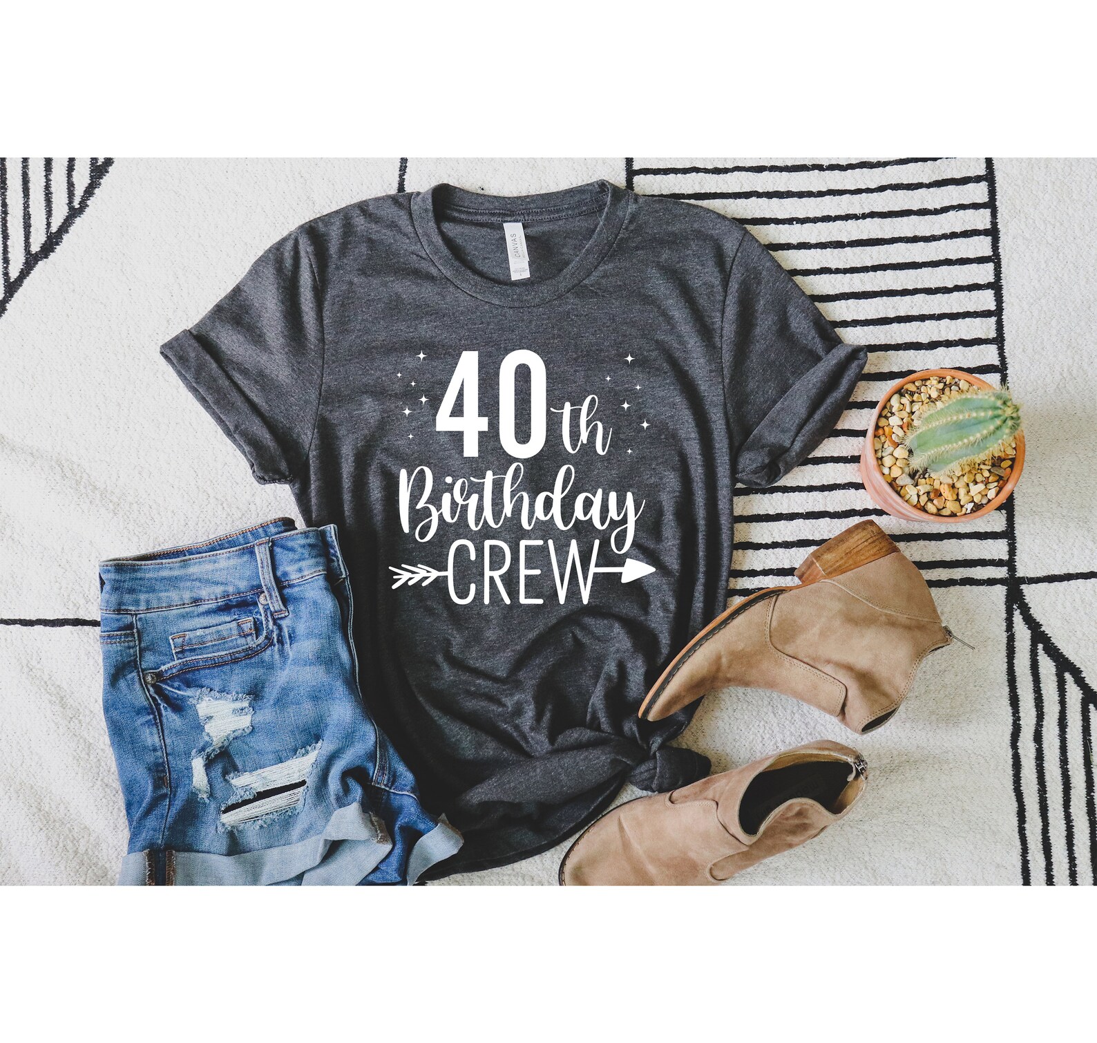 40th Birthday Crew Shirt 40th Birthday Crew Shirt for Woman - Etsy