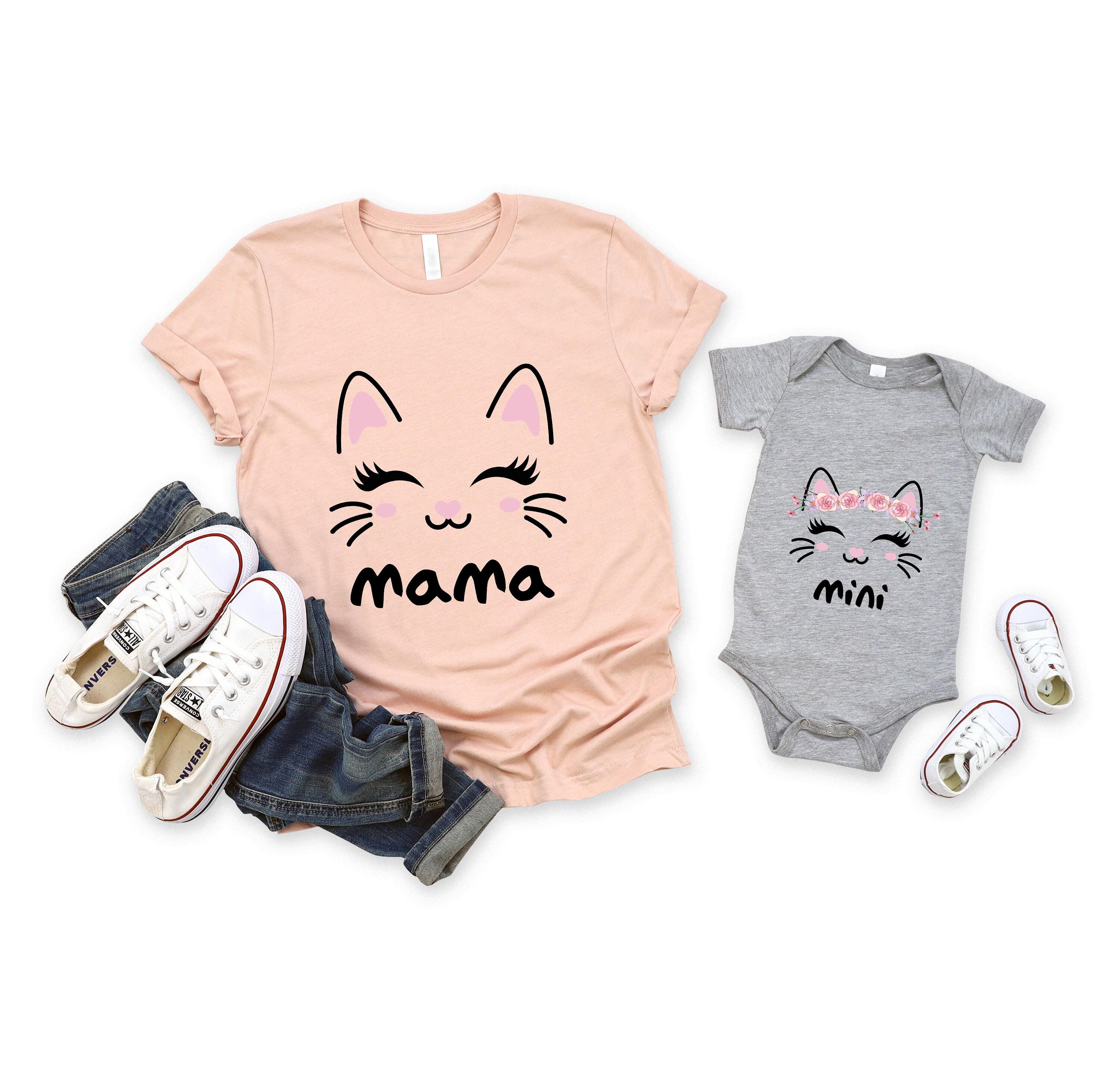Mama Cat Mini Kitten Shirt, Matching Mom and Me Shirt, Mommy and Me ...