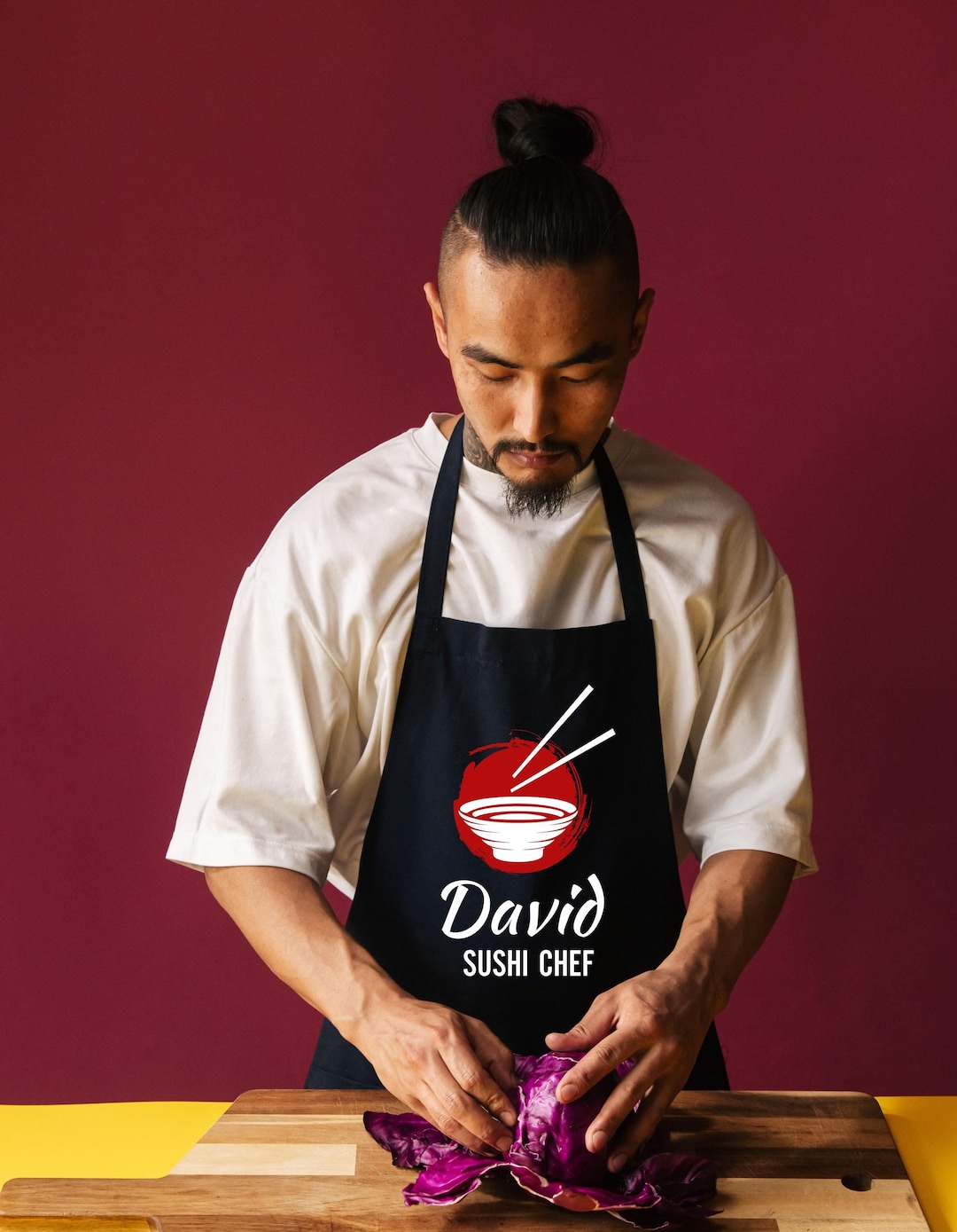 Sushi Apron, Custom Chef Apron, Sushi Chef Apron, Customized Accessory ...