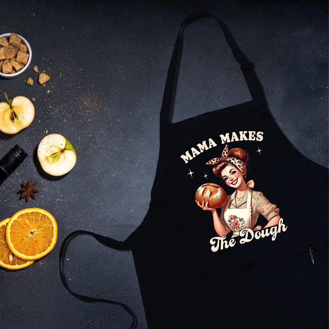 Mama Makes the Dough Baking Apron, Funny Baking Apron, Baker Apron ...