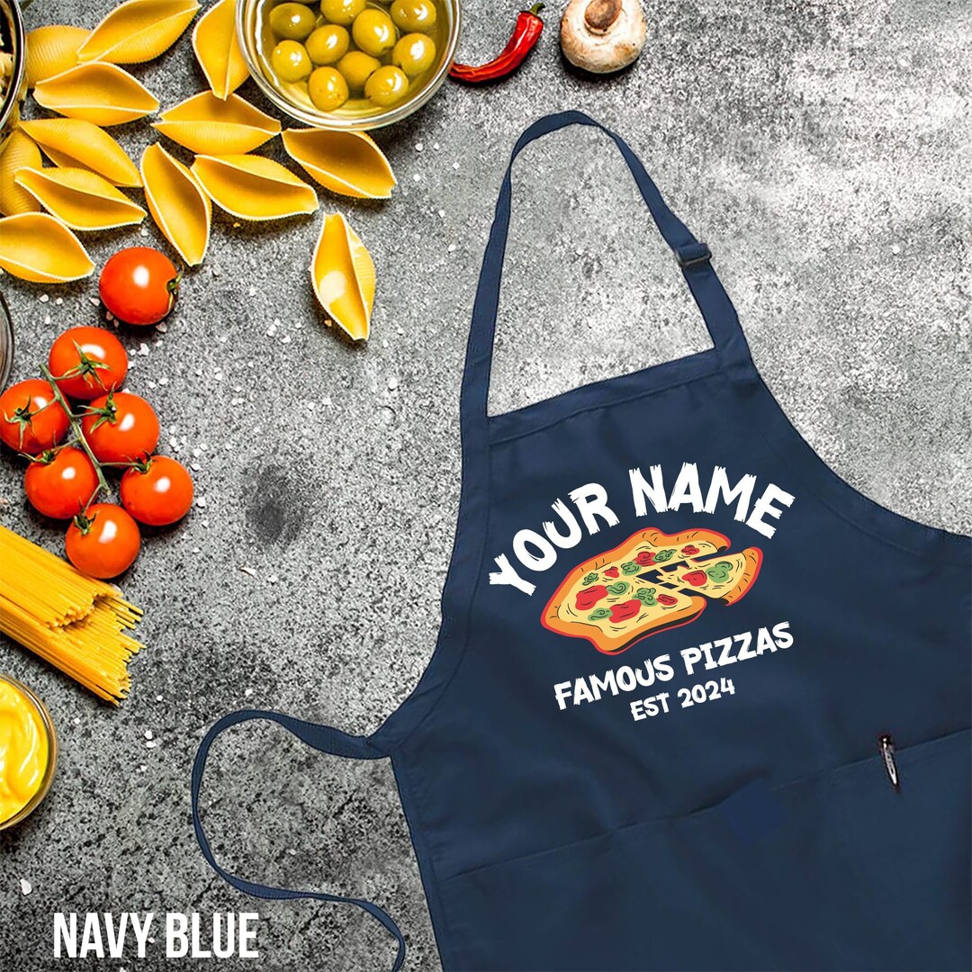 Famous Pizzas Custom Apron, Apron for Women Men, Printed Apron, Father ...