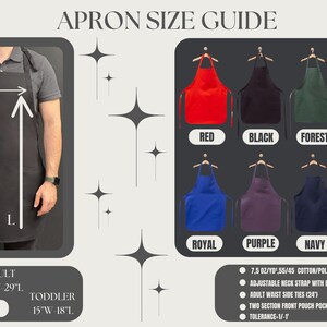 Personalized Grill Master Apron, Printed Kitchen Apron for Women & Men ...