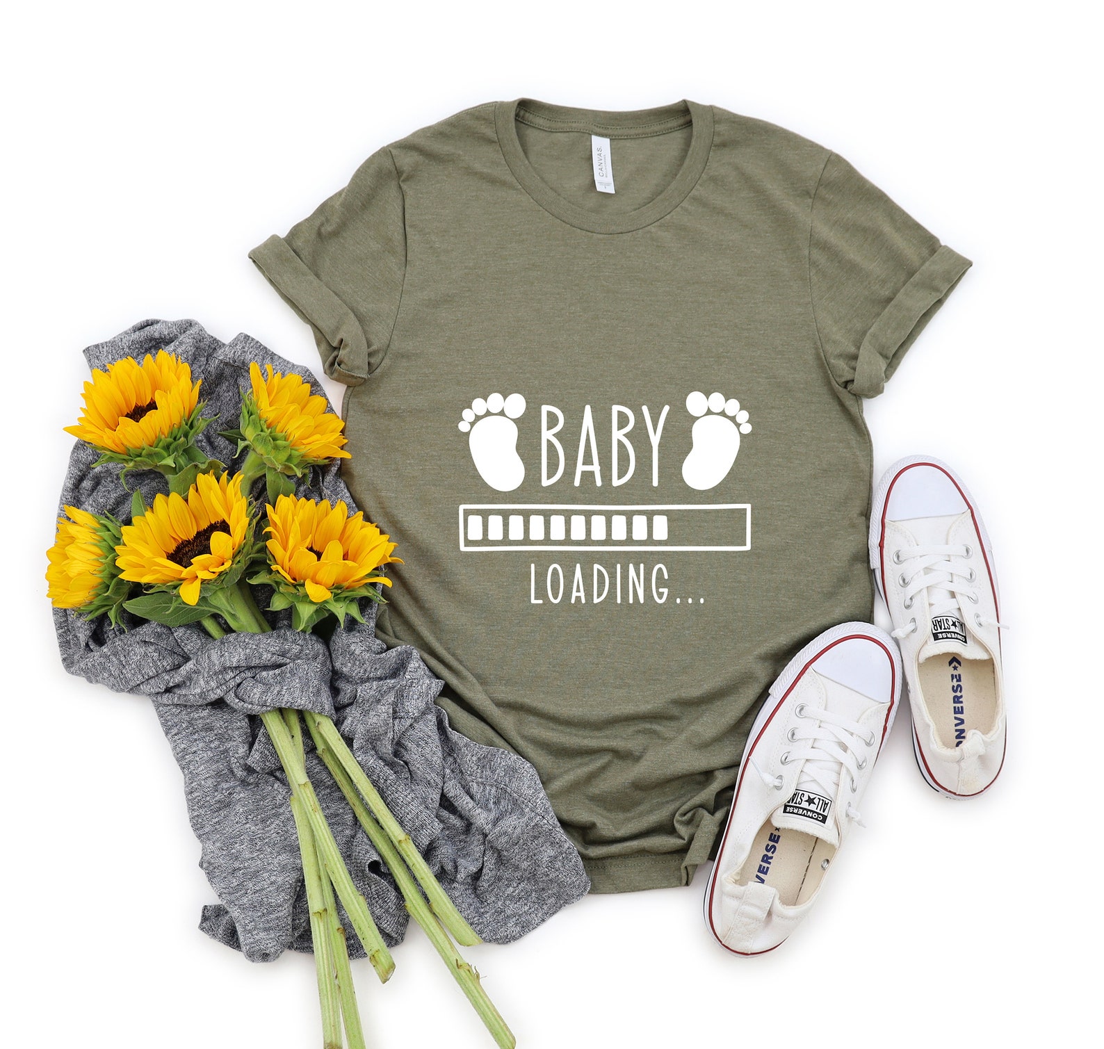 Baby Loading Shirt Pregnancy Announcement T-shirt Funny - Etsy