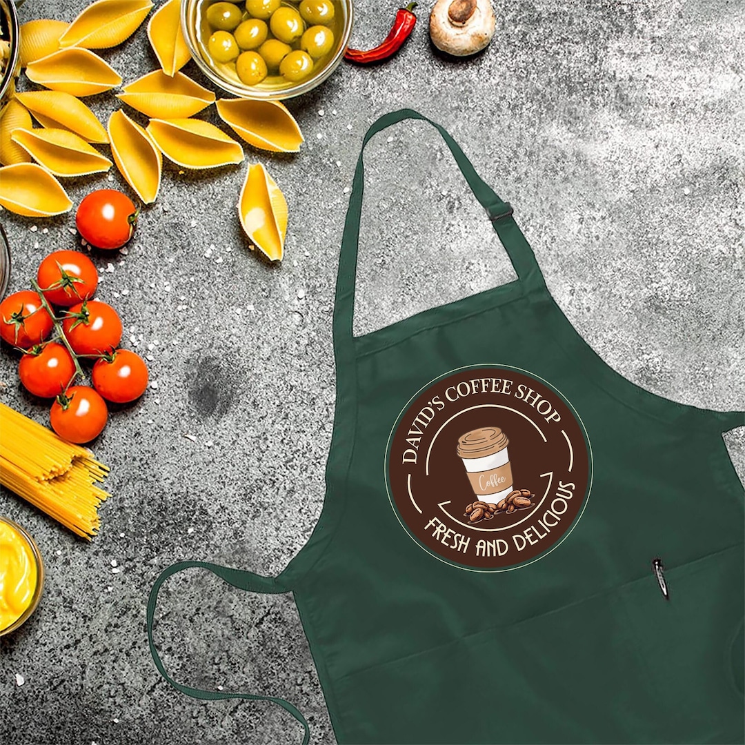 Personalized Name Apron, Barista Custom Name Apron, Starbucks Coffee ...