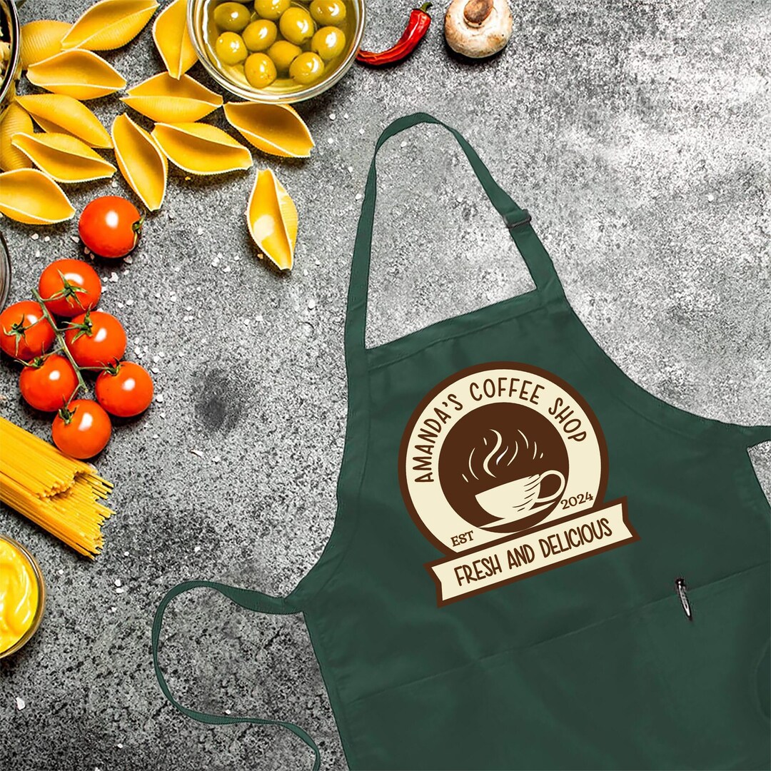 Personalized Name Apron, Barista Custom Name Apron, Starbucks Coffee ...