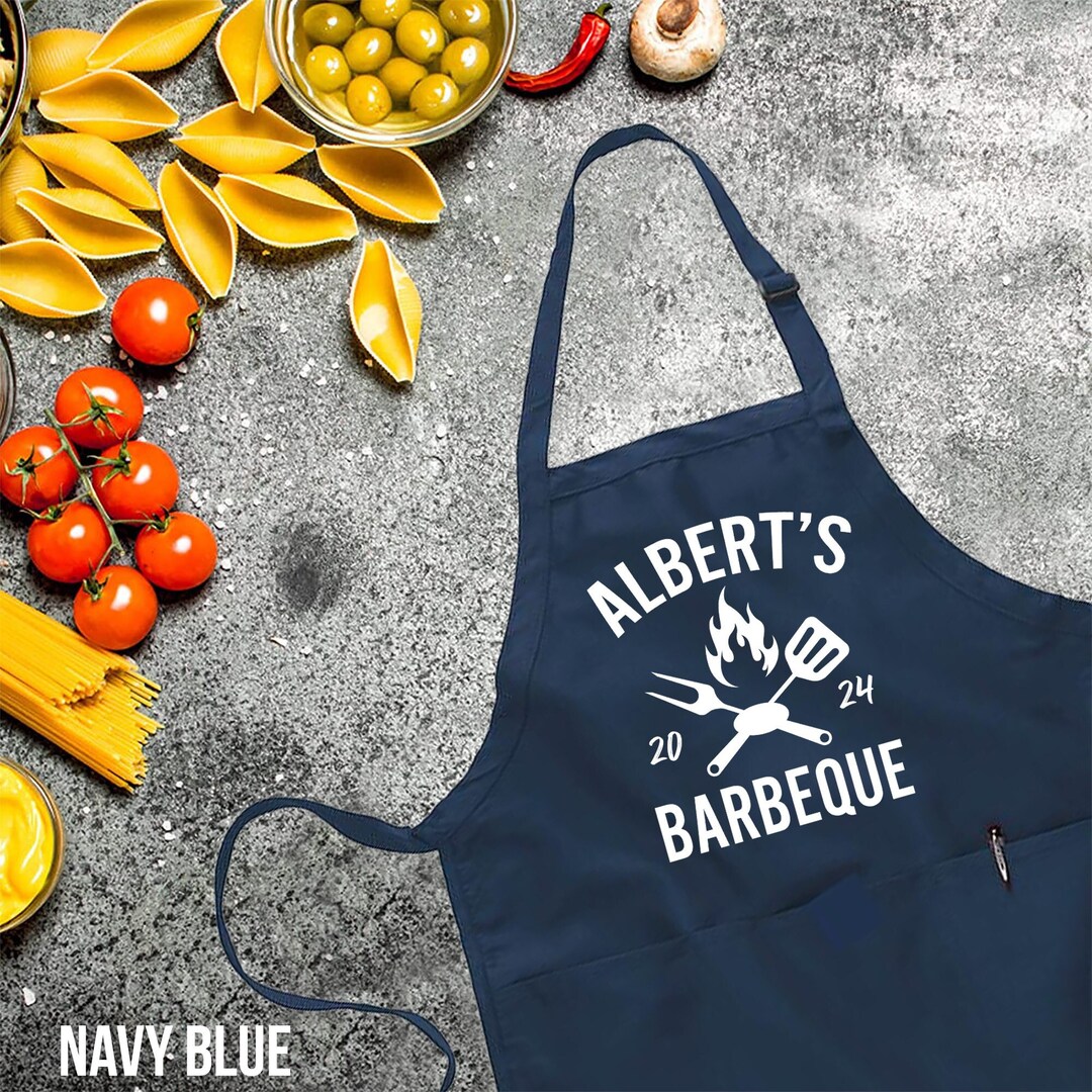 Personalized Barbeque Apron, BBQ Dad Apron, BBQ Gift for Men ...