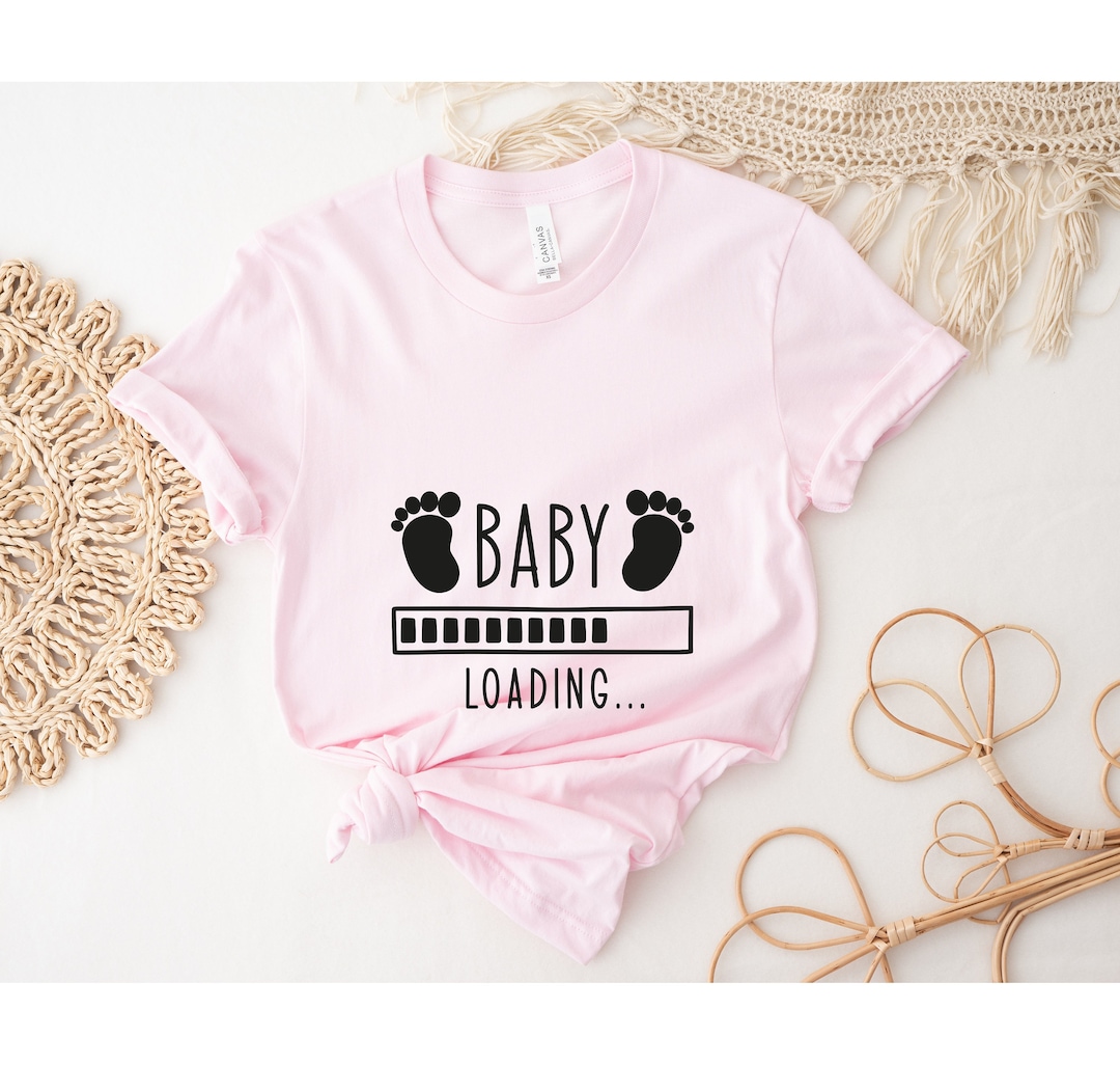Baby Loading Shirt, Pregnancy Announcement T-shirt, Funny Women Shirt ...
