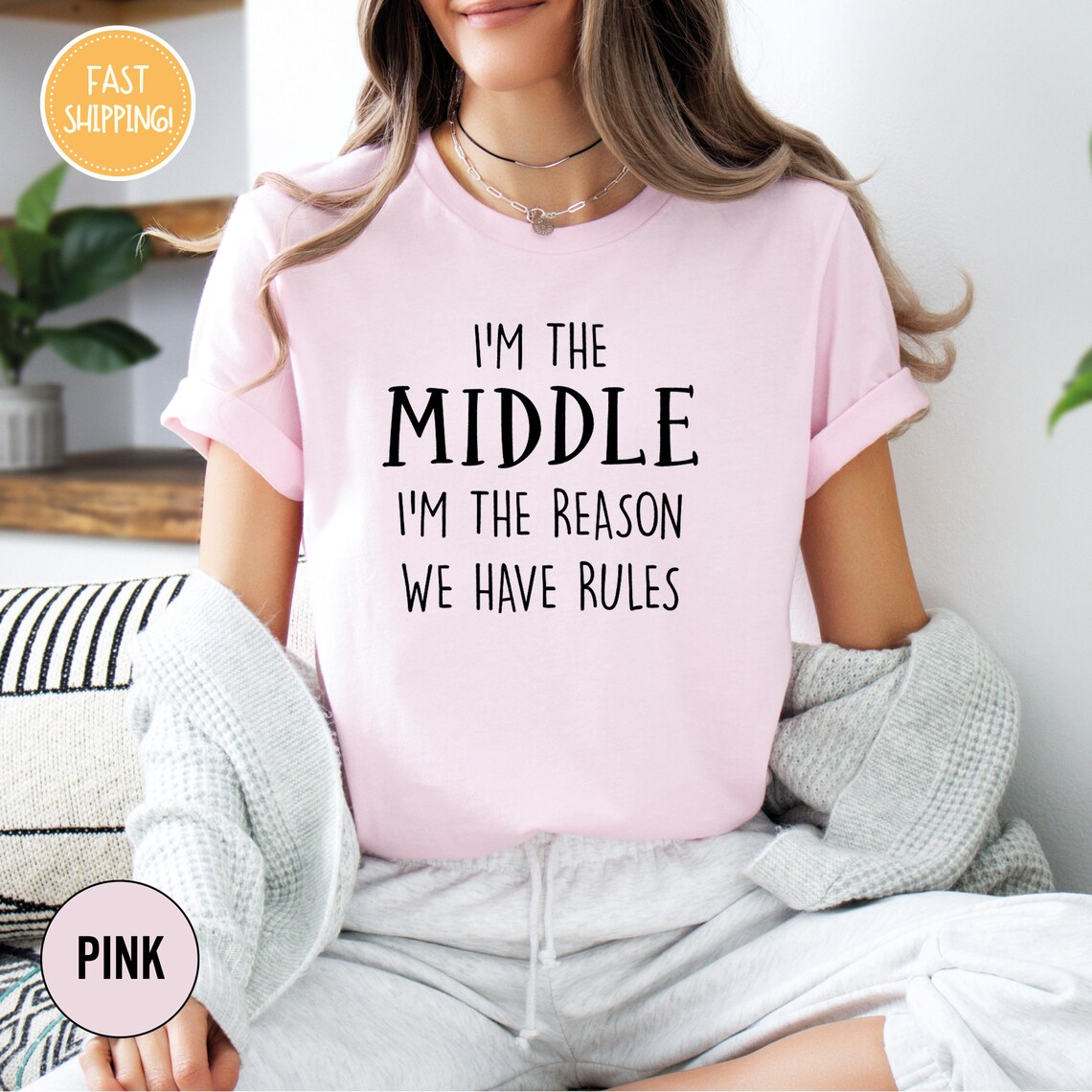 Funny Adult Sibling Shirts, Oldest Middle and Youngest Shirts, Sibling ...