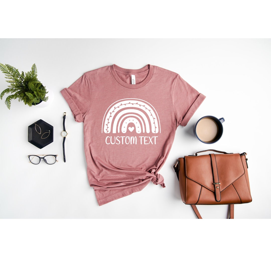 Custom Rainbow Shirt, Custom Made Shirt, Personalized T-shirt, Rainbow ...