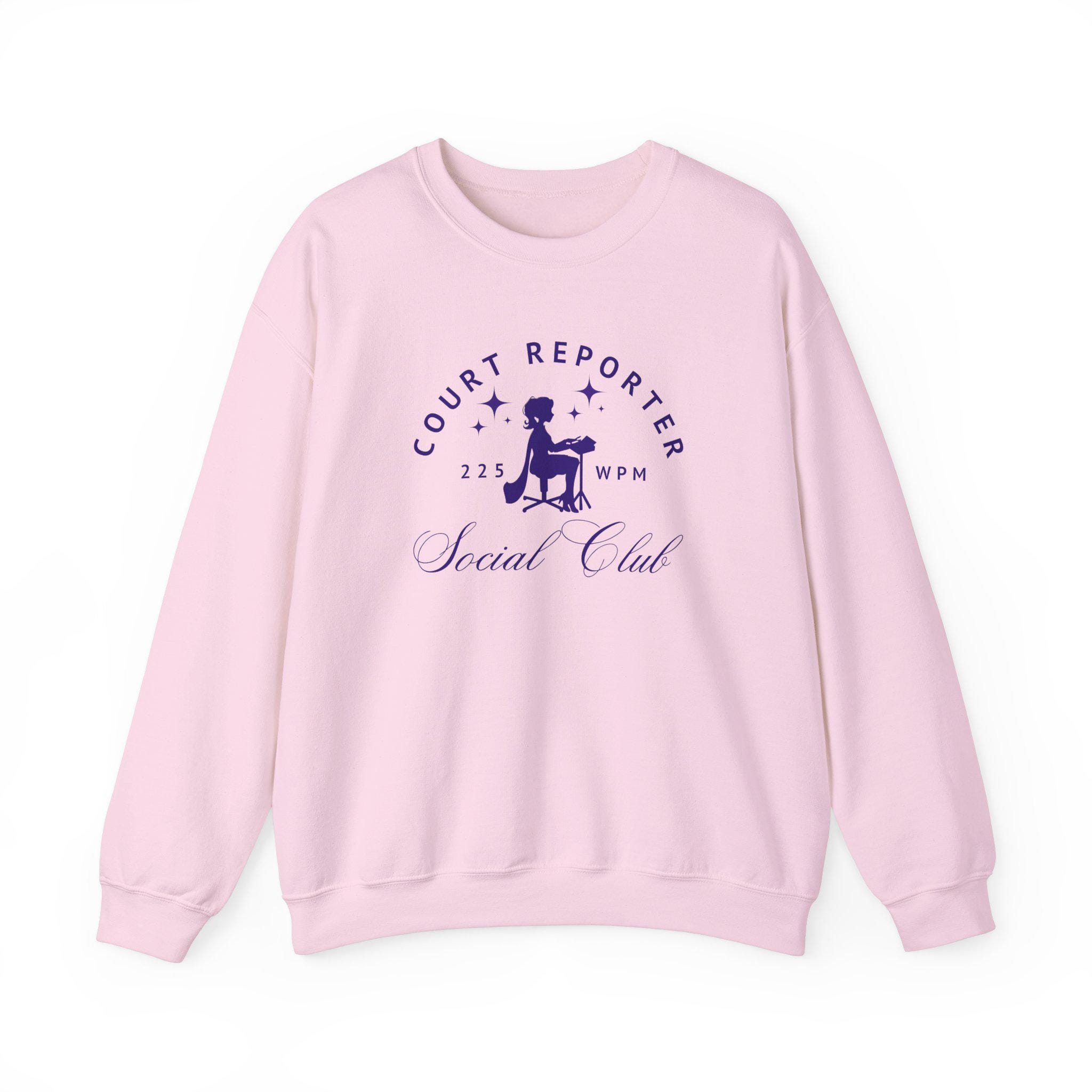 Court Reporter Social Club Sweatshirt, Reporter Gifts, Stenographer ...