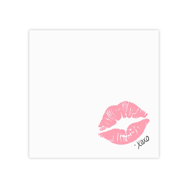 Kisses Sticky Notes Lips Post-it® Note Pads, XO Love Note Post-its ...