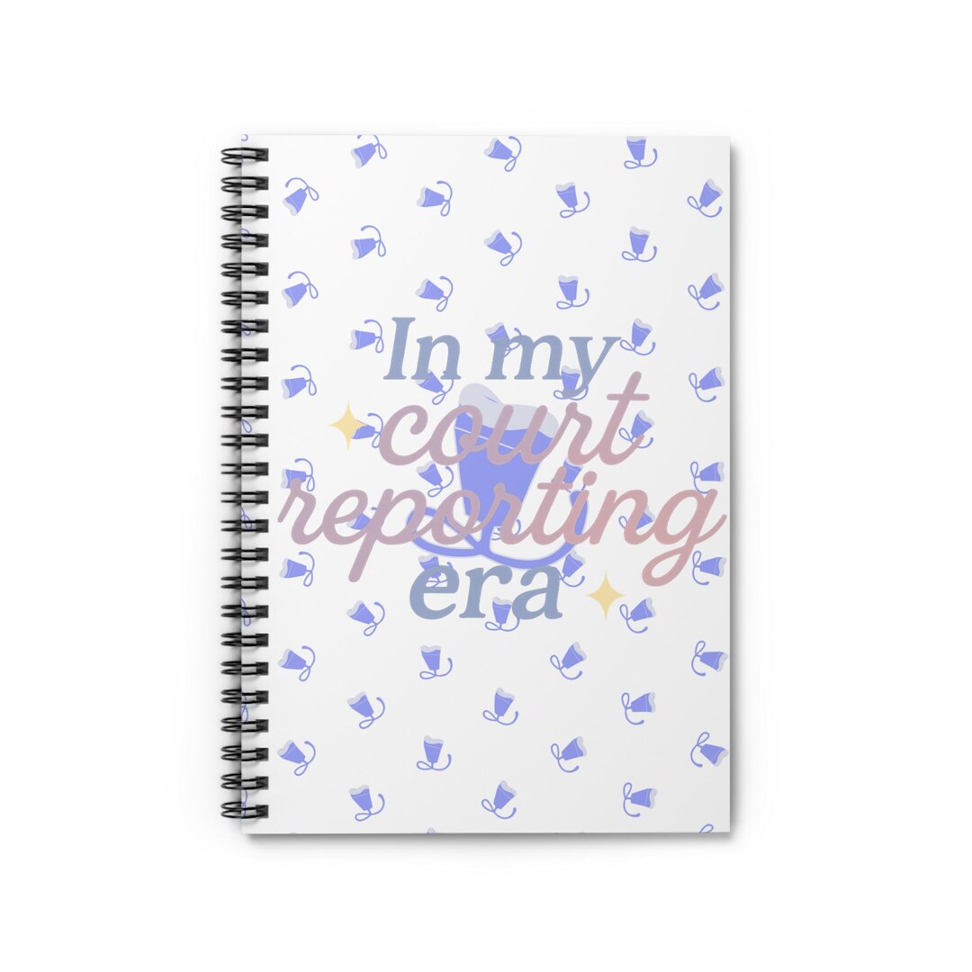 Court Reporting Era Spiral Notebook Perfect for Voice Writer Students ...